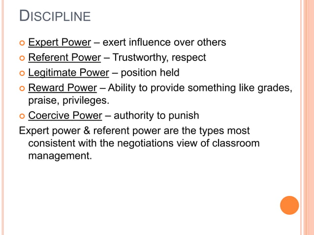 Classroom Management & Discipline - Chapter 9.ppt | Homework and Study ...