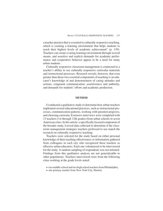 Classroom management for culturally respossive teaching | PDF