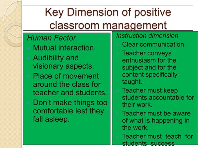 Classroom management i | PPTX