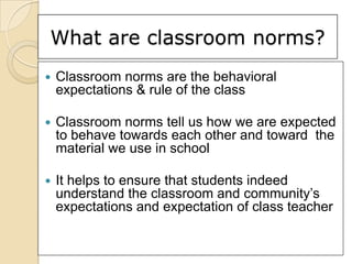 Classroom management i | PPTX