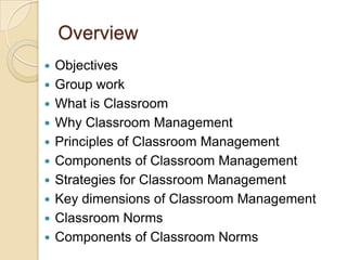 Classroom management i | PPTX