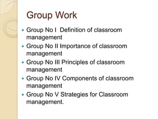 Classroom management i | PPTX