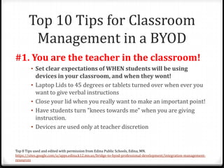 Classroom Management in a BYOD | PPTX