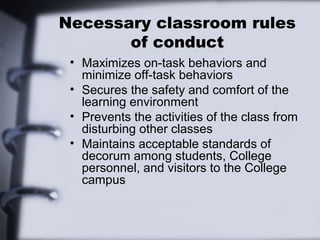 Classroom management lecture | PPT