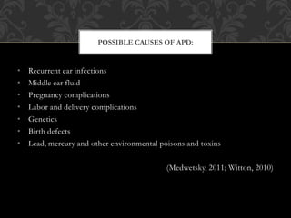 Classroom Management of a Child with APD | PPT