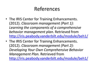 Classroom management plan | PPT