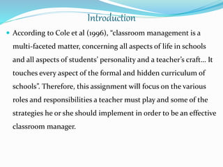 Classroom management | PPTX