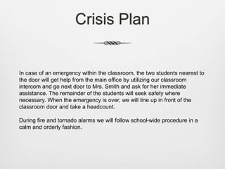 Classroom management plan update | PPT
