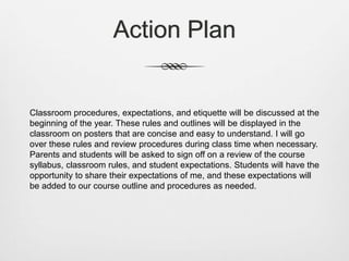Classroom management plan update | PPT