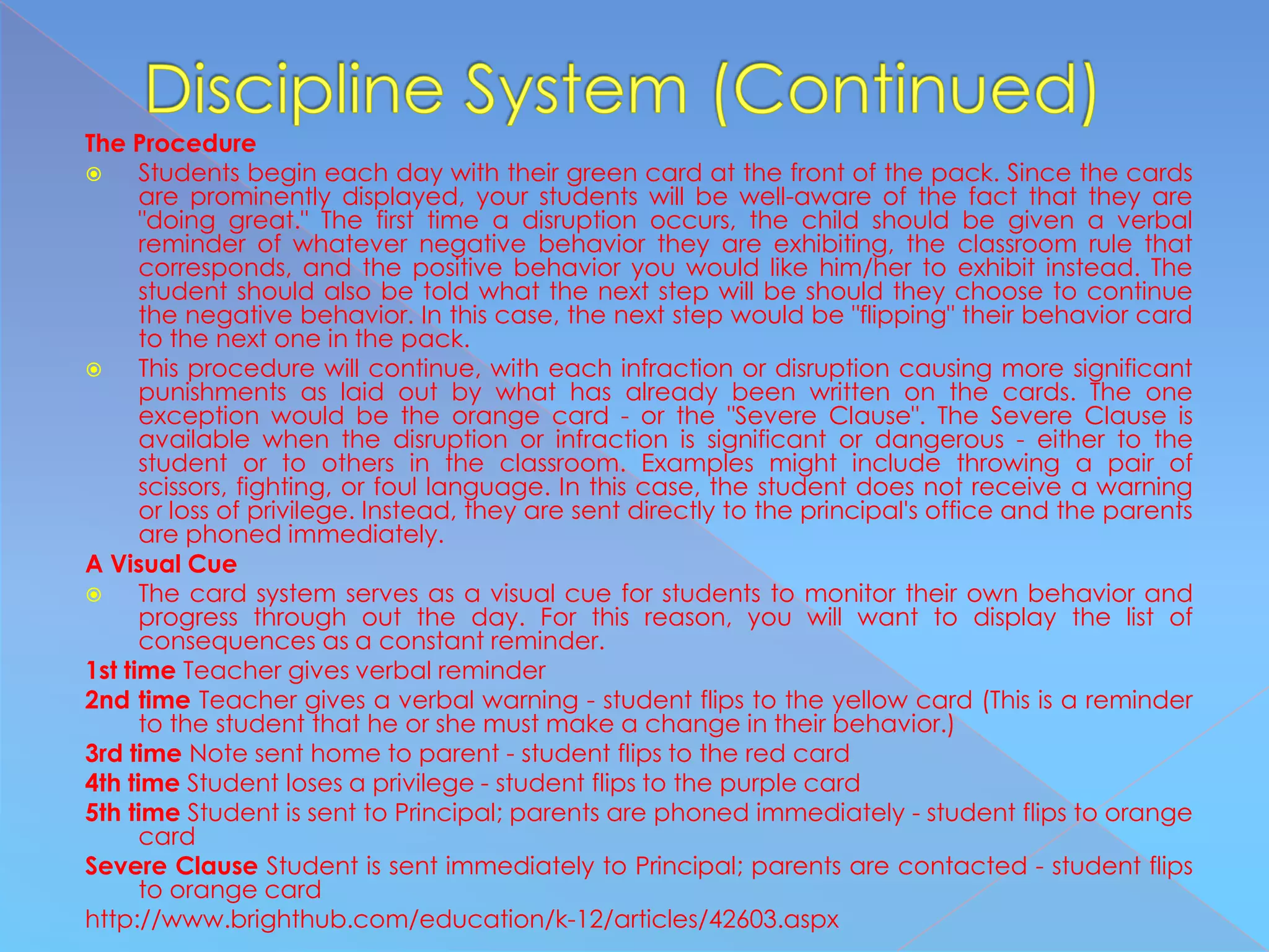 Classroom management plan power point | PPTX