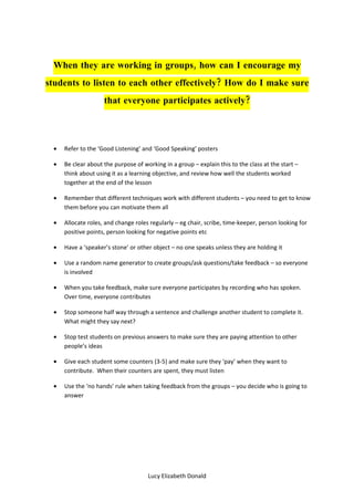 Classroom Management Policy | DOC