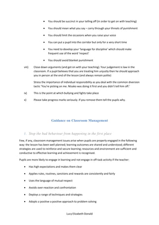 Classroom Management Policy | DOC