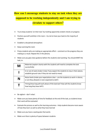 Classroom Management Policy | DOC