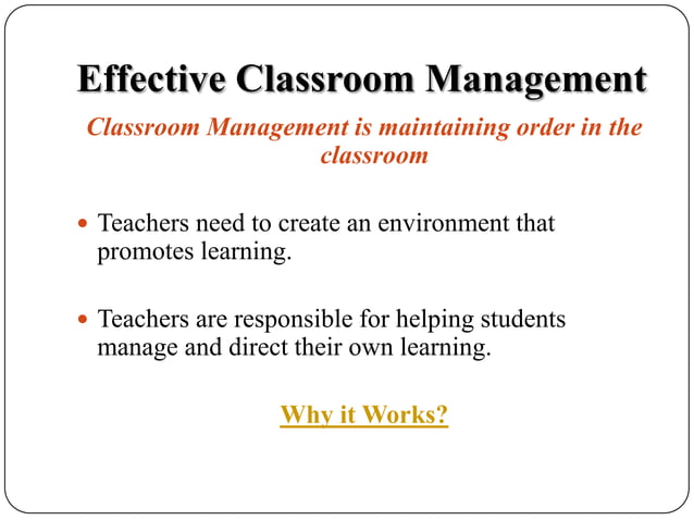 Classroom management powerpoint | PPTX
