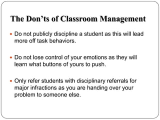 Classroom management powerpoint | PPTX