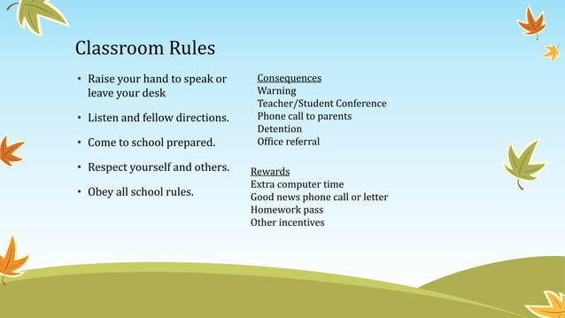 Classroom management power point | PPT