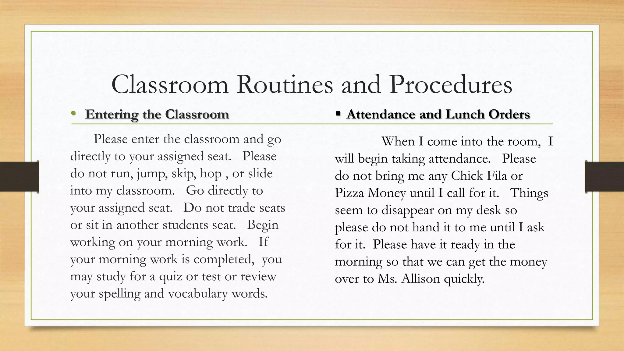 Classroom management power point presentation | PPTX | Homework and ...