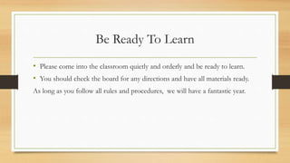Classroom management power point presentation | PPTX
