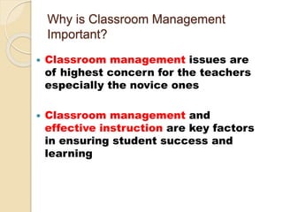 Classroom Management: An Overview | PPTX