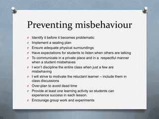 Classroom management strategies | PPTX