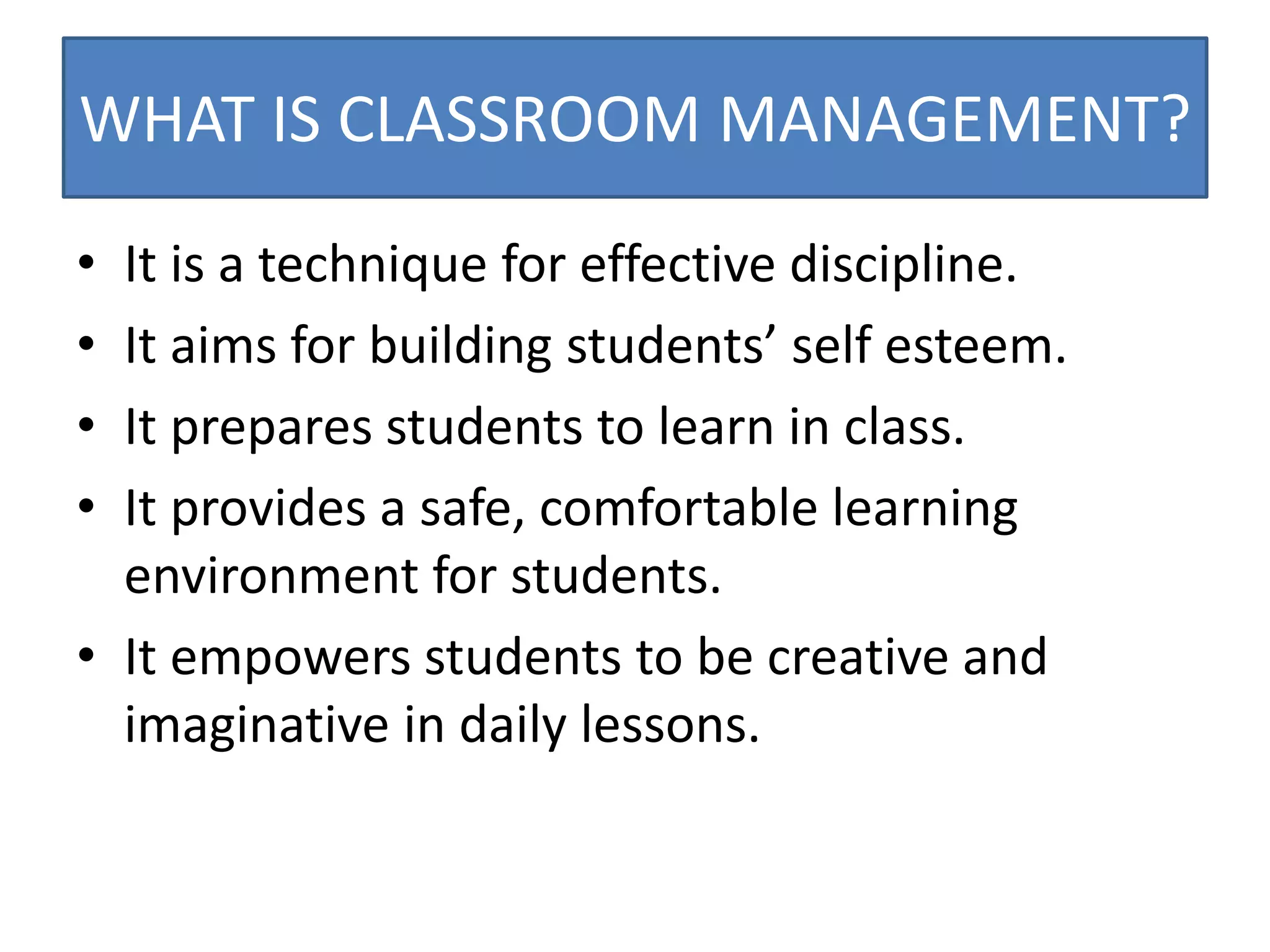 Classroom management strategies | PPT