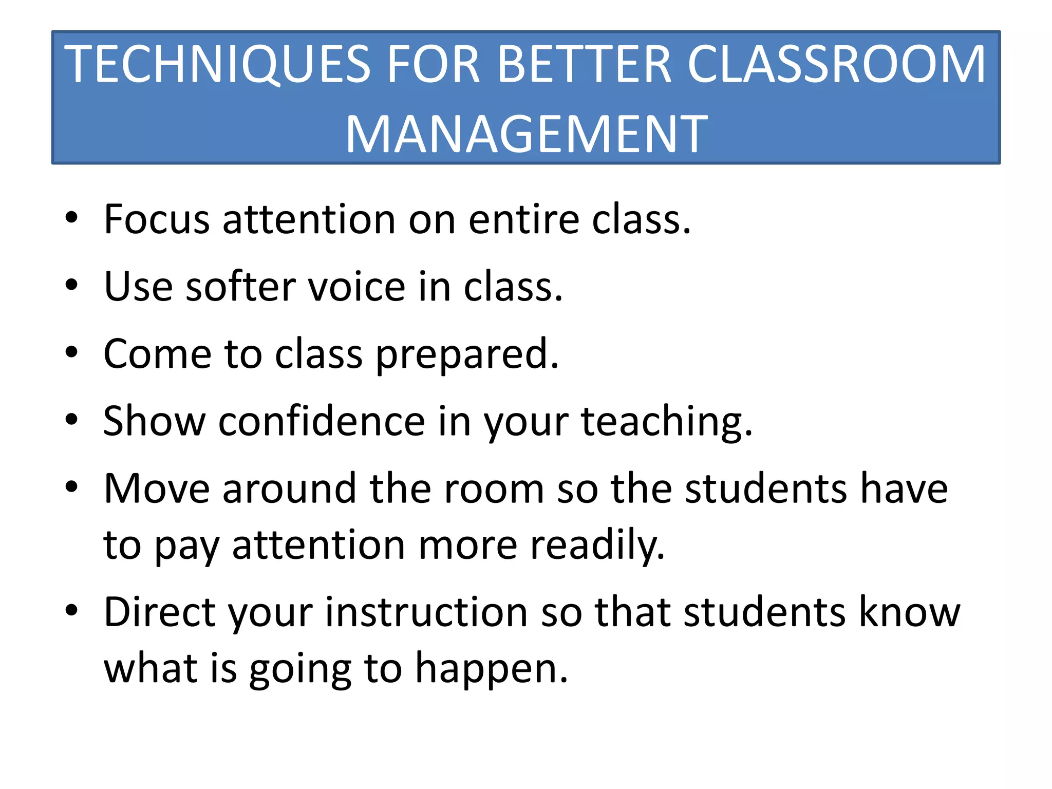 Classroom management strategies | PPT