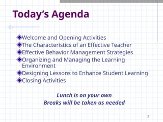 classroom management strategies for effective instruction.ppt