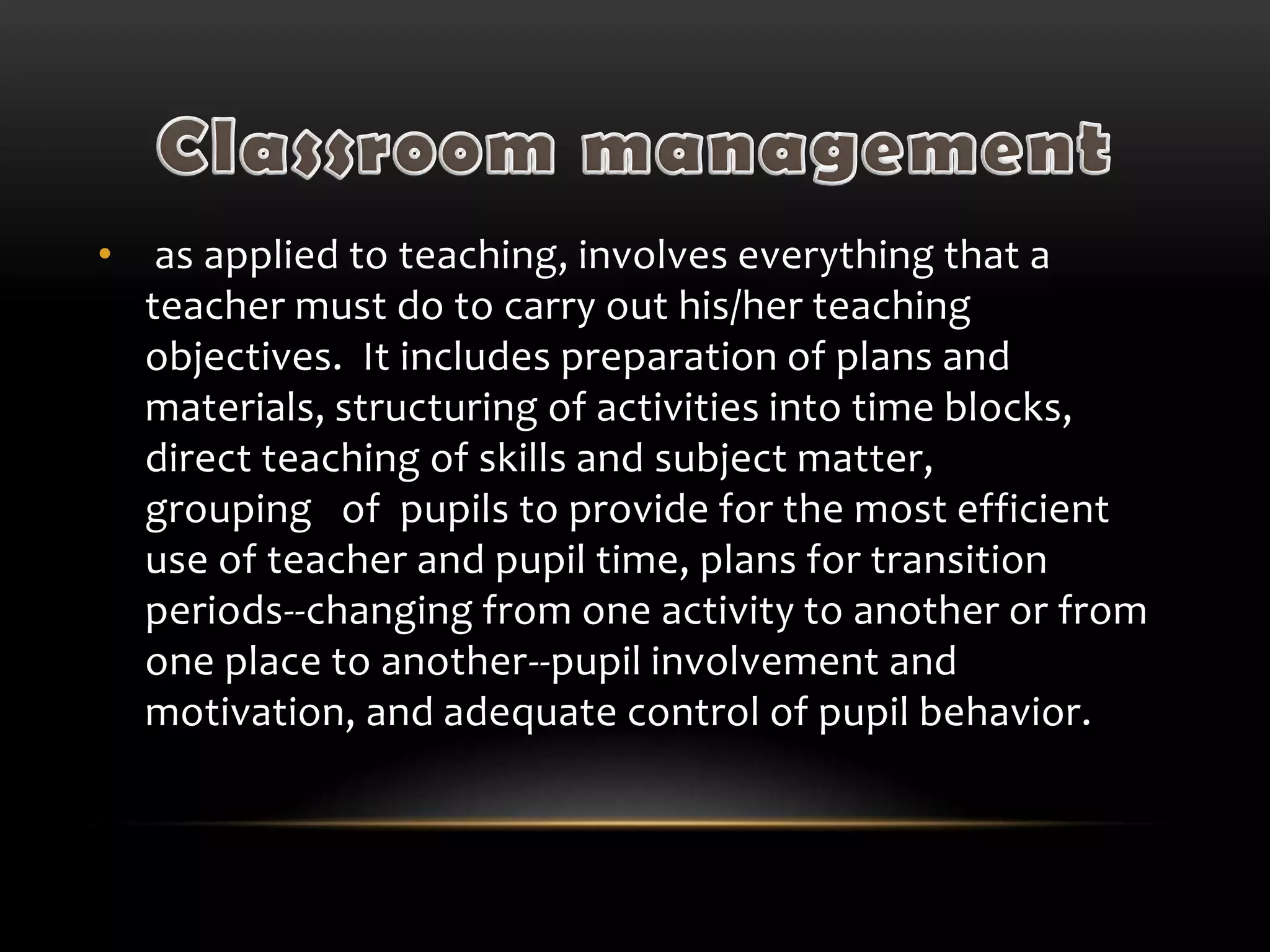 Classroom management techniques | PPTX