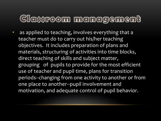 Classroom management techniques | PPTX