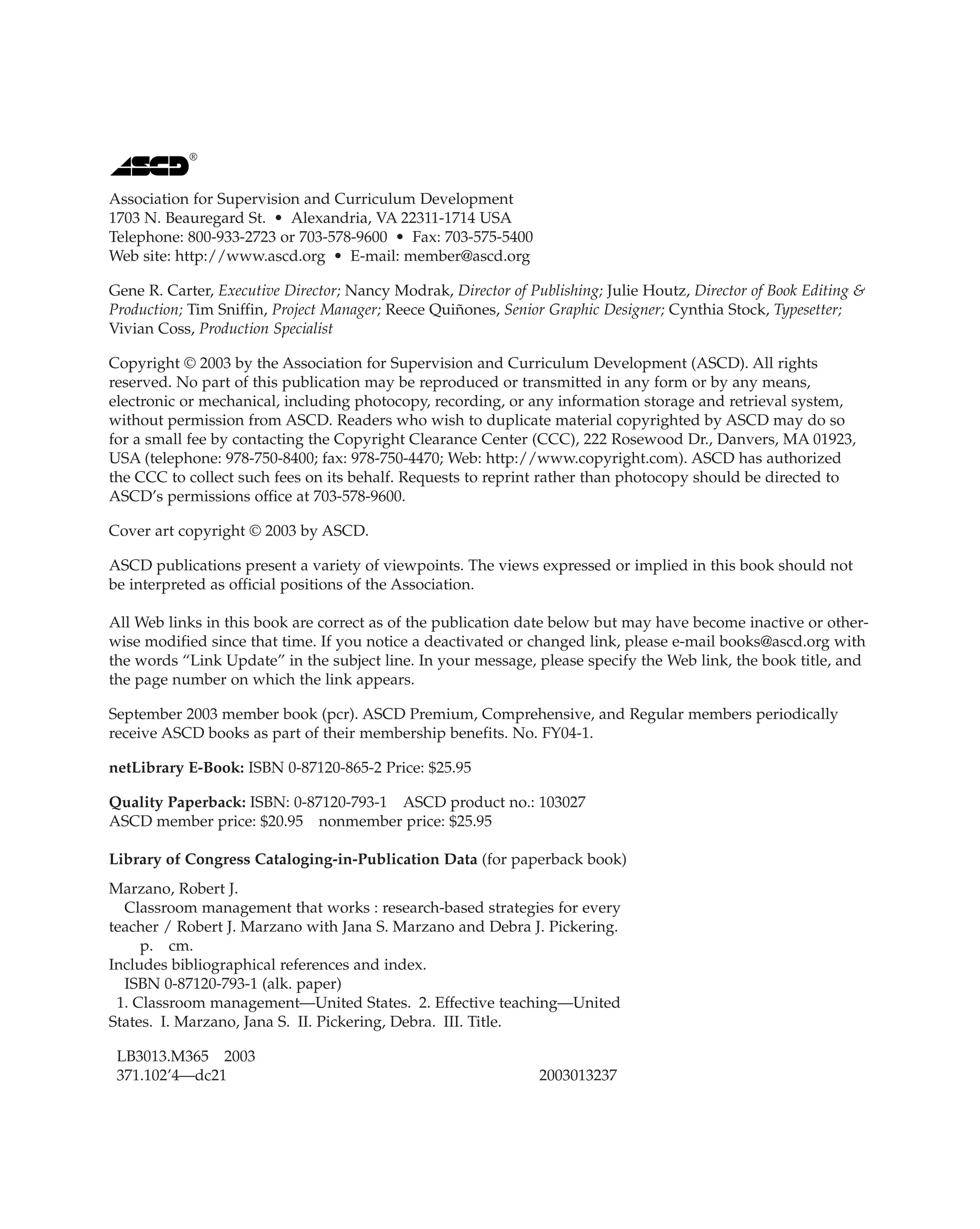 Classroom Management That Works Research-Based Strategies for Every ...