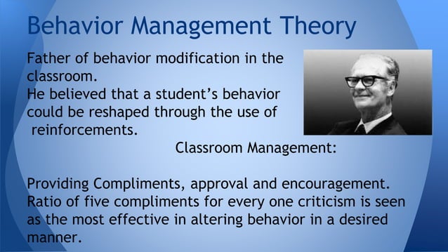 Classroom management theories | PPTX
