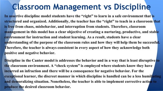 Classroom management theories (2) | PPTX