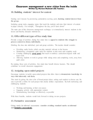 Classroom management tips | PDF