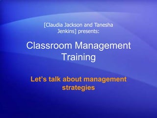 Classroom management training | PPT