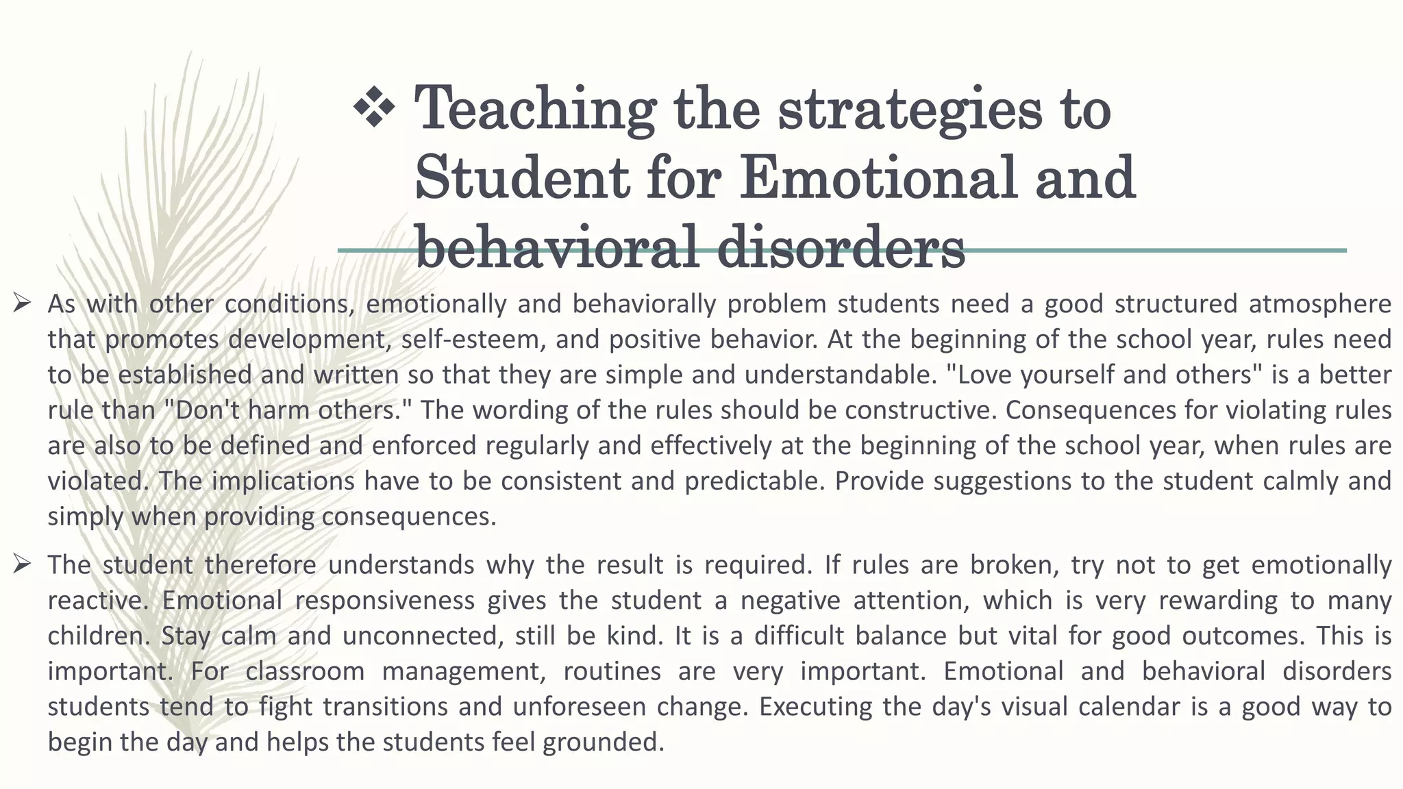 Classroom Mental and Behavior Problems | PPTX