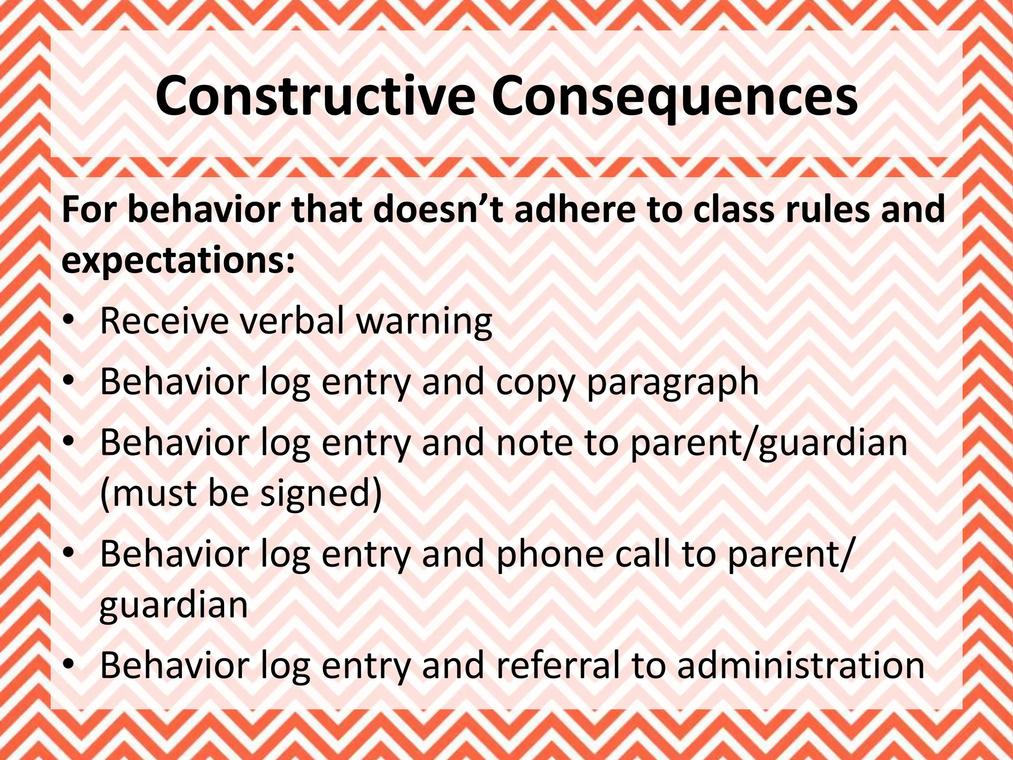 Ms. Mullinax's Classroom Management Plan | PPT