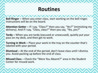 Ms. Mullinax's Classroom Management Plan | PPT