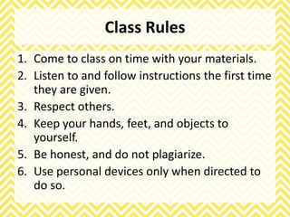 Ms. Mullinax's Classroom Management Plan | PPT