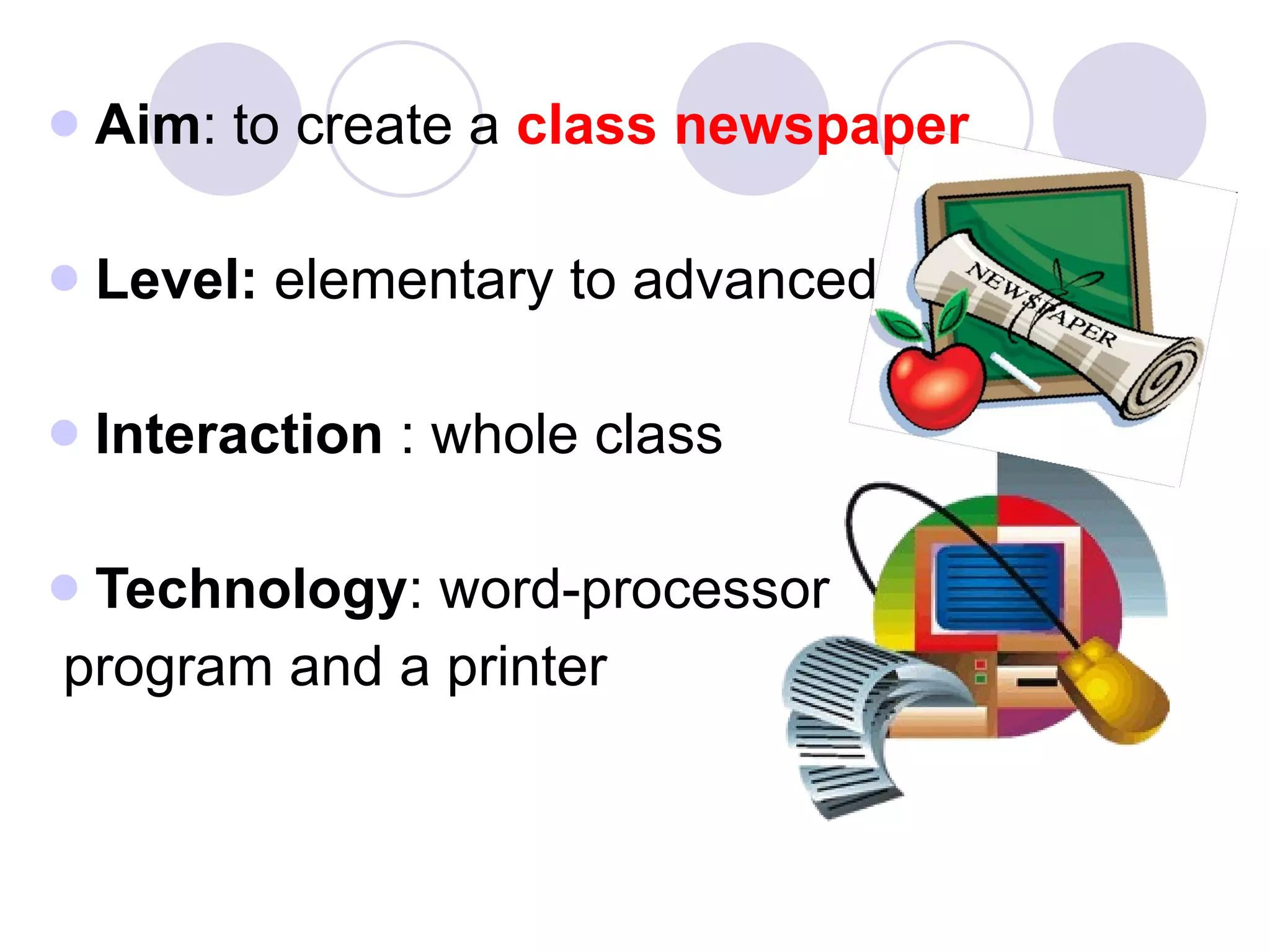 Classroom newspaper | PPT