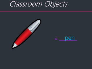 Classroom objects | PPTX