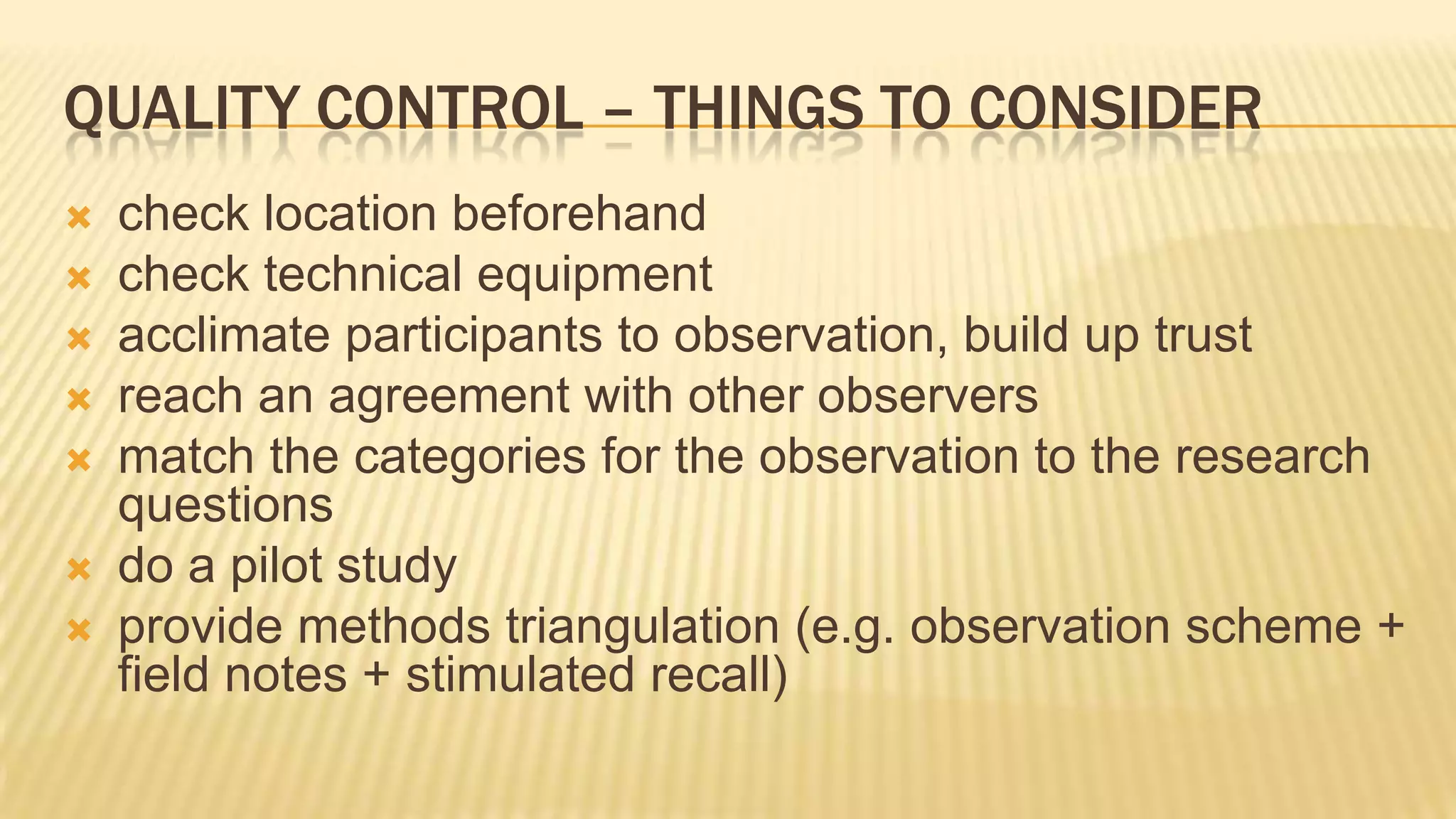 Classroom observation | PPTX
