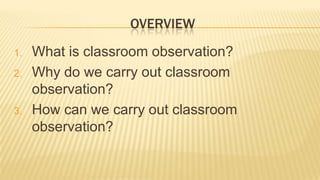 Classroom observation | PPTX
