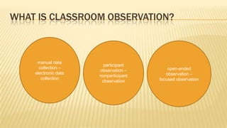Classroom observation | PPTX