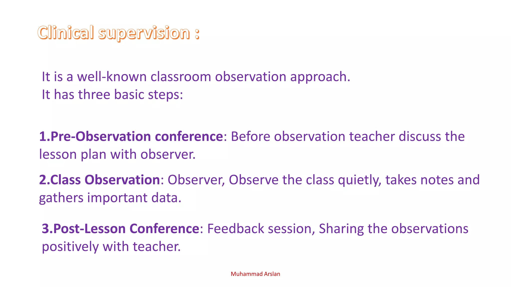 Classroom observation | PPTX