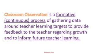 Classroom observation | PPTX