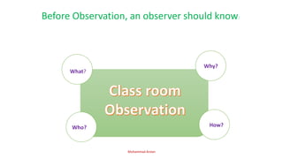 Classroom observation | PPTX