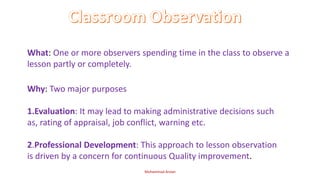 Classroom observation | PPTX