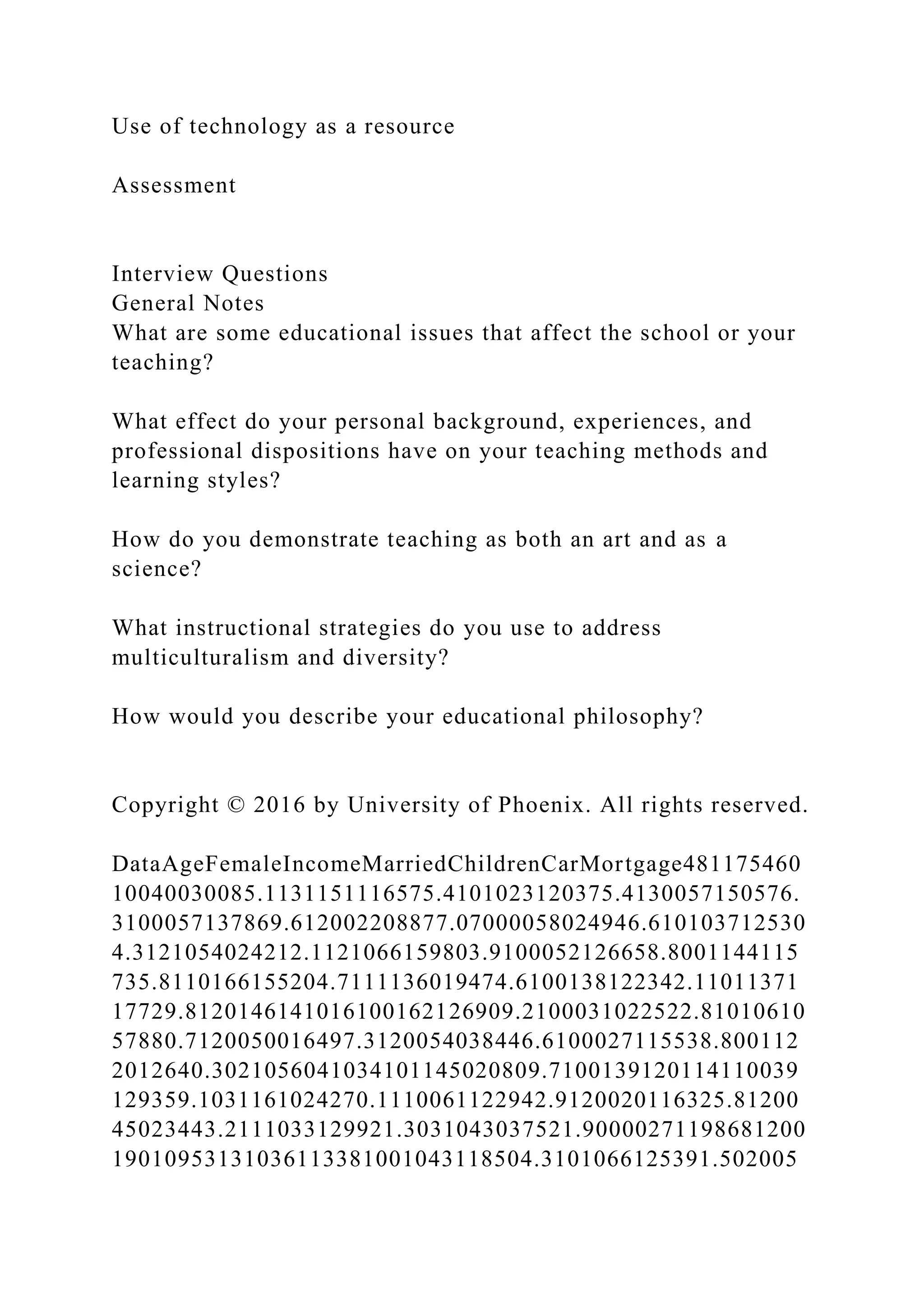 Classroom Observation and Interview TableMTE501 Version 72.docx