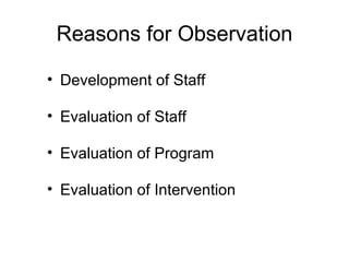 Classroom Observation Techniques | PPT