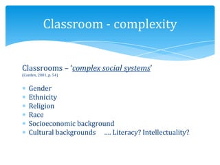 Classroom or Clashroom? Learners’ Diversity and Construction of ...
